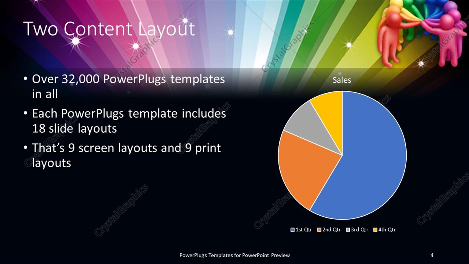 PowerPoint Template: Animated multi colored human figures joining their ...
