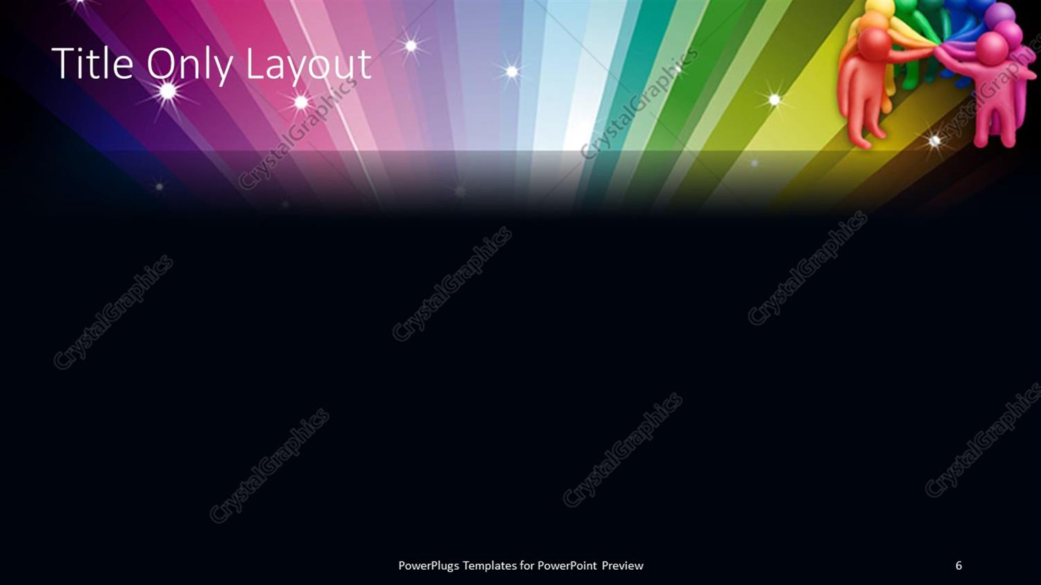 PowerPoint Template: Animated multi colored human figures joining their ...