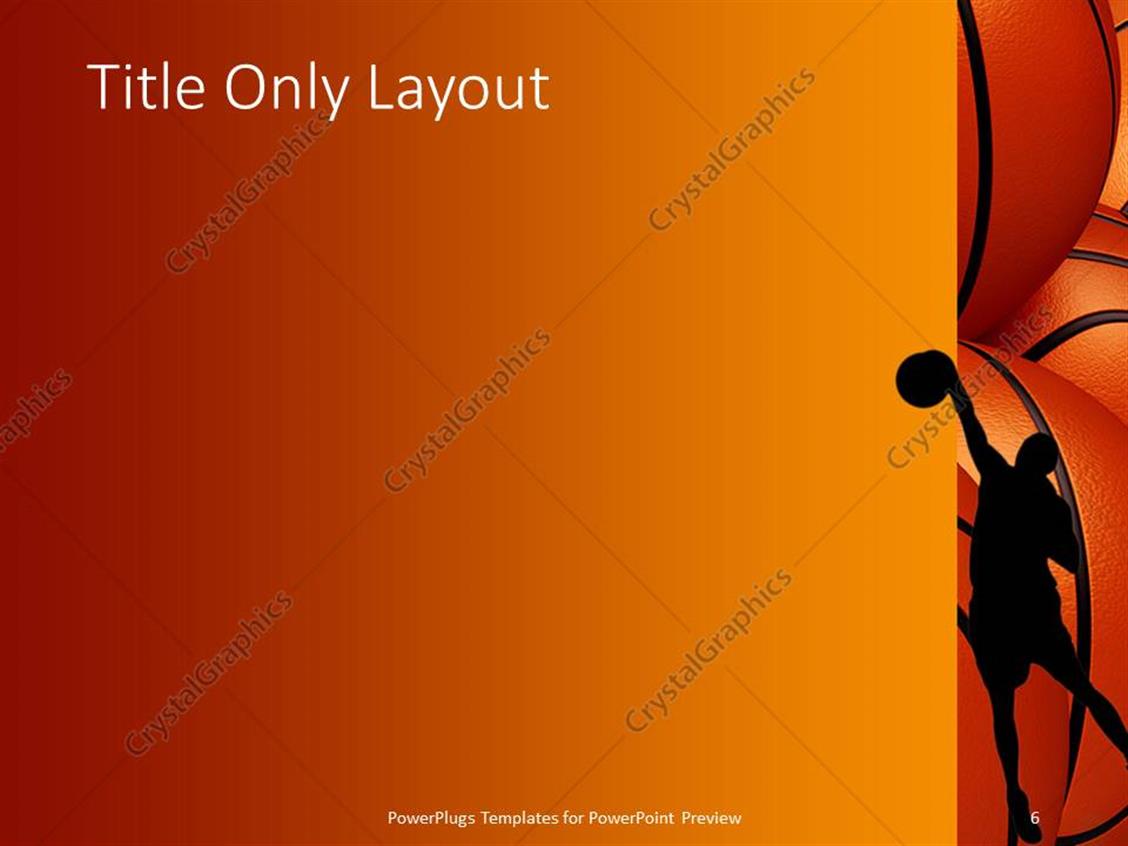 PowerPoint Template: Basketball player shadow against basketballs ...