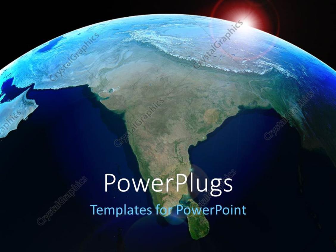 PowerPoint Template: a beautiful representation of Earth with space in ...
