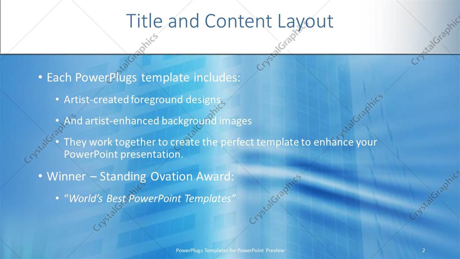PowerPoint Template: a building with its reflection in the background ...