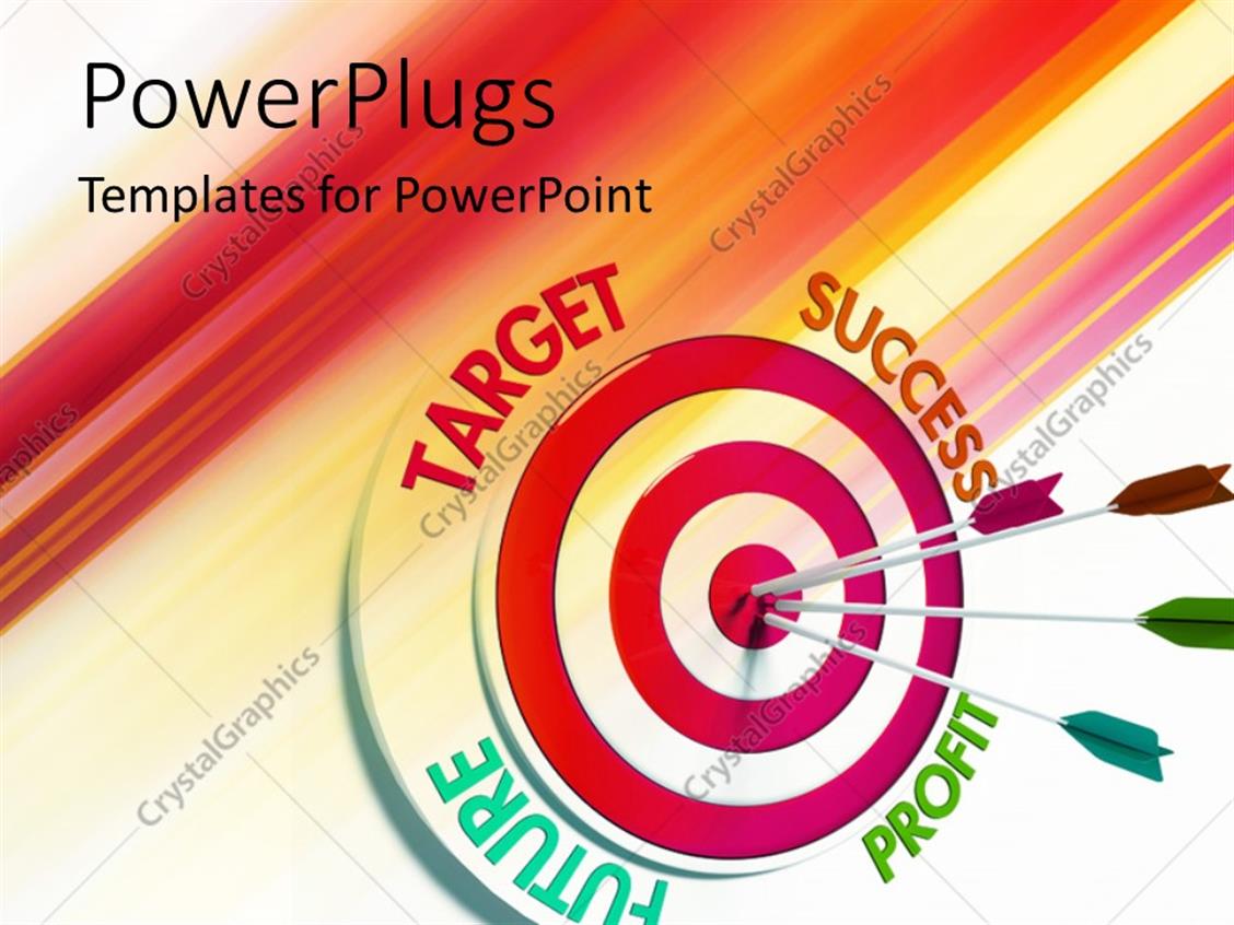 PowerPoint Template: A business concept depicting target success profit ...