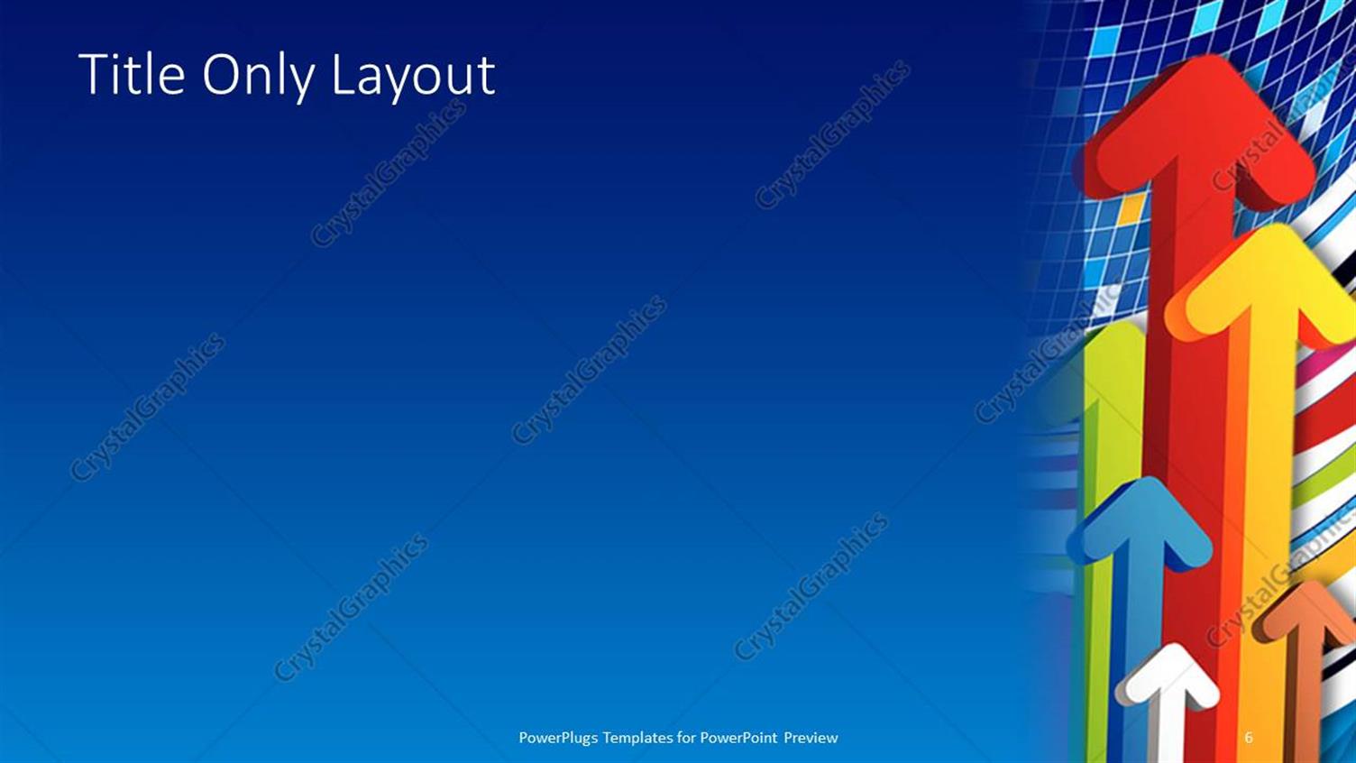 PowerPoint Template: colorful arrows pointing up with curved colorful ...