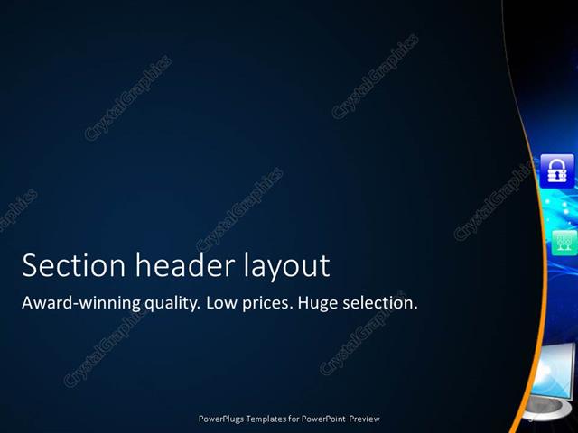 PowerPoint Template: a computer monitor with various apps in the ...