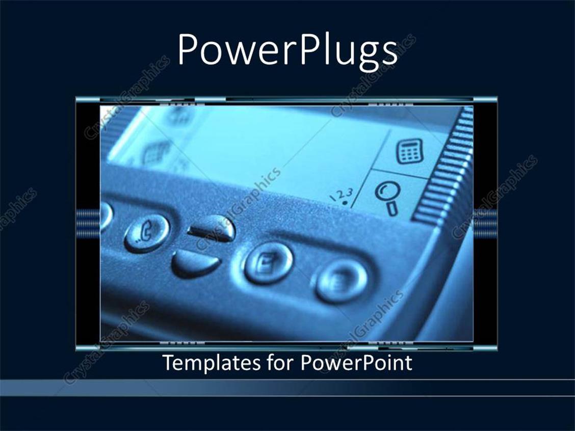 PowerPoint Template: a computer related machine with dark background (2192)