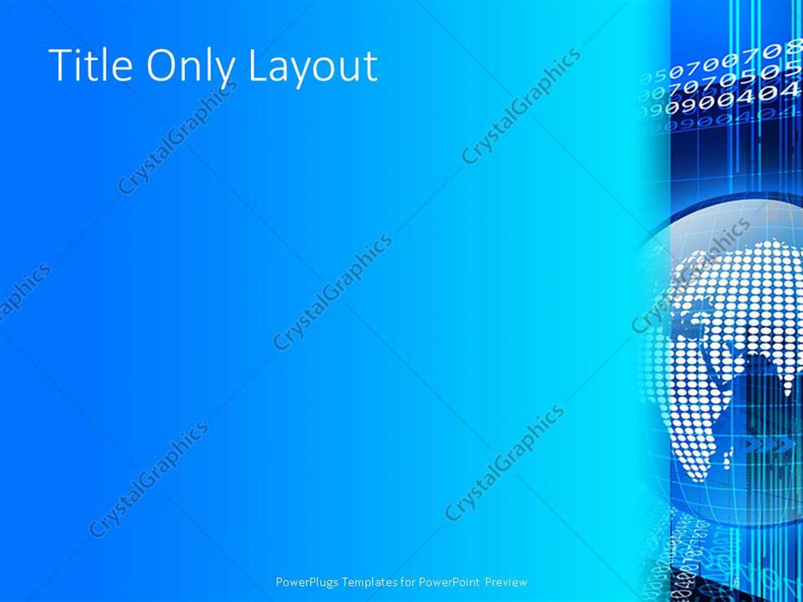 PowerPoint Template: a digital globe with digital background (14205)