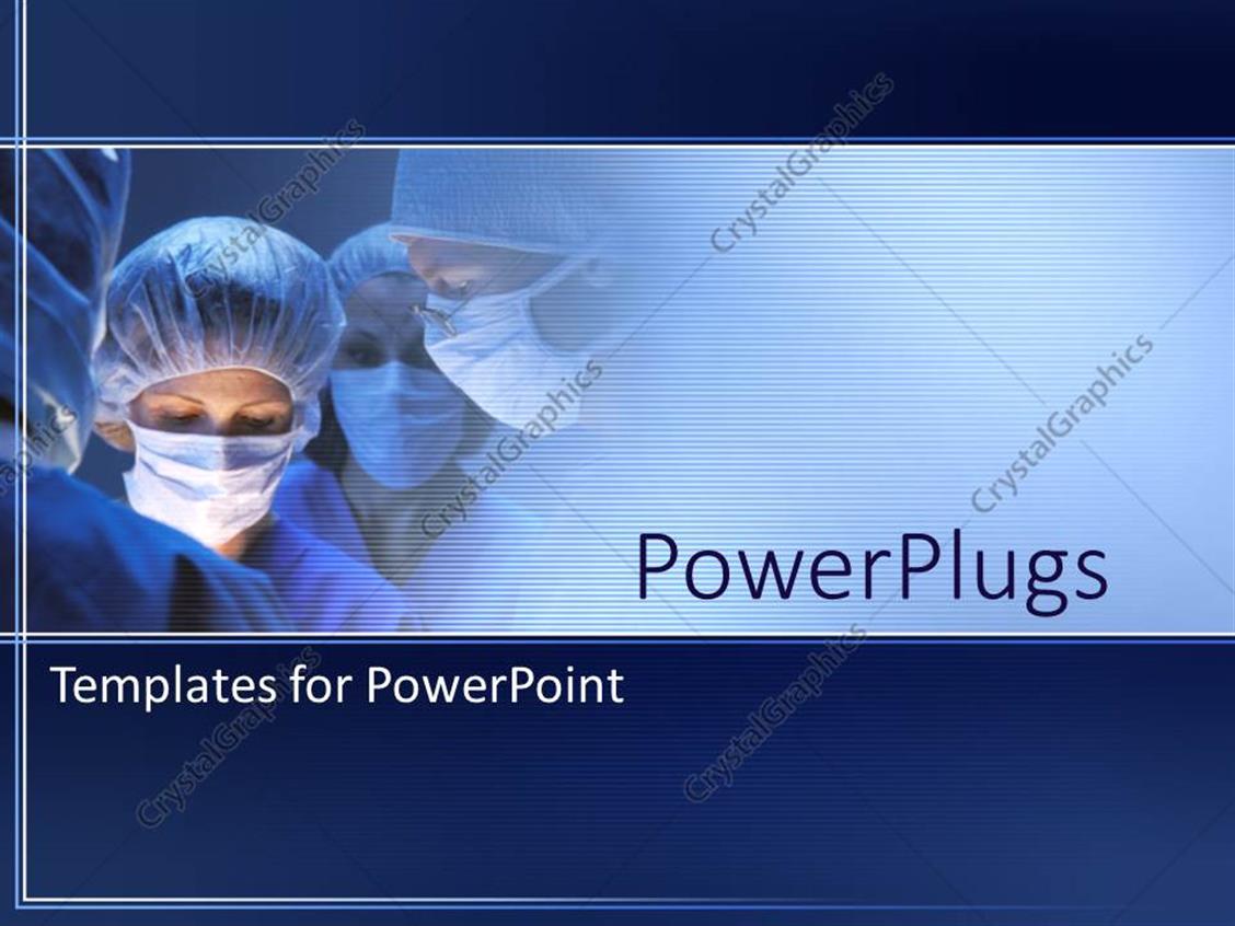 PowerPoint Template: doctors during surgery in operation room in ...