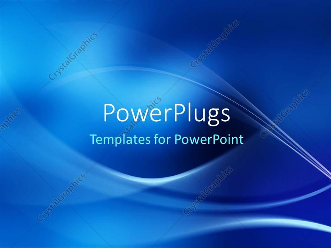 PowerPoint Template: Electric blue wave patterns on cobalt background ...