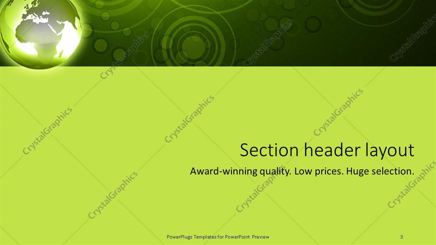 PowerPoint Template: Green glowing earth globe on a green background ...