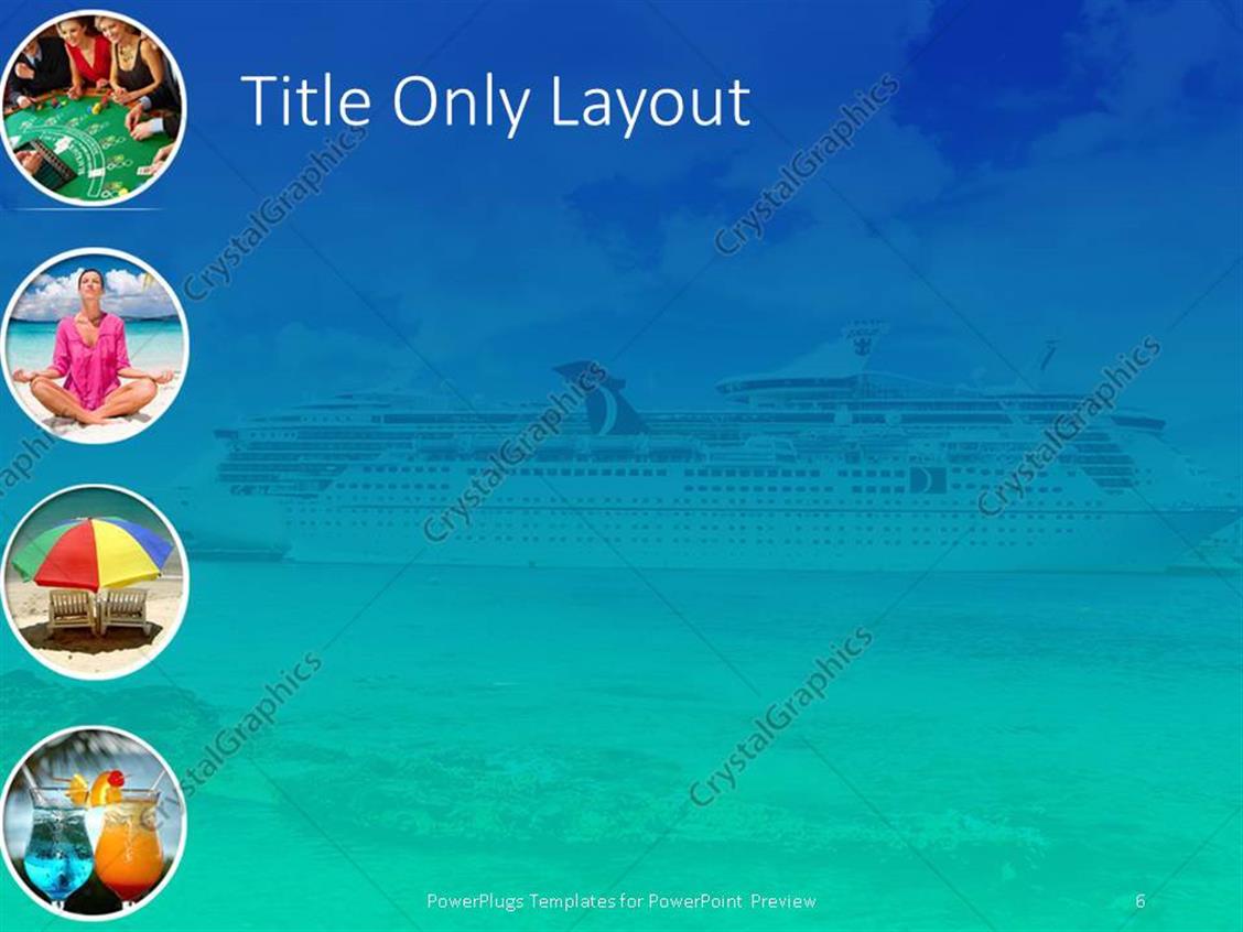 PowerPoint Template: Large modern cruise ship. lots of free space for ...