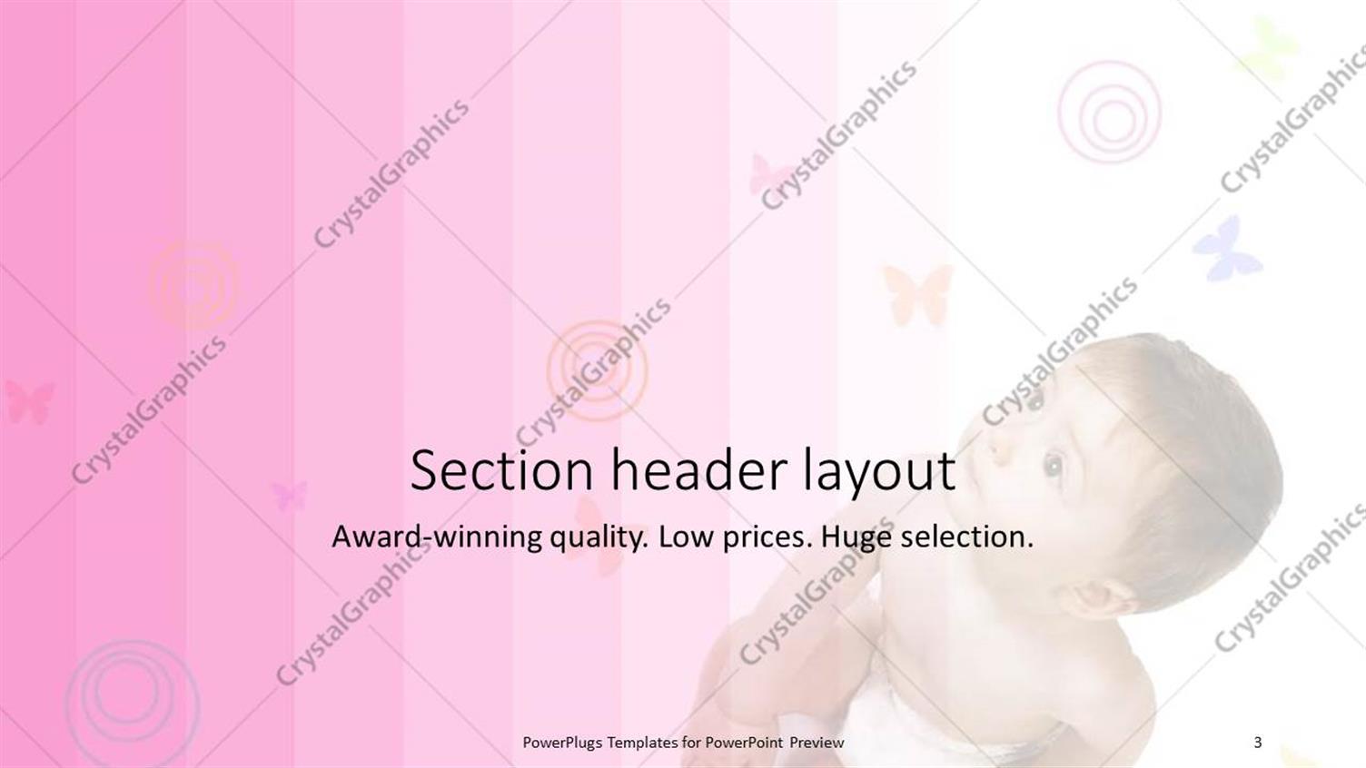 PowerPoint Template: Little baby boy on a pink background with ...