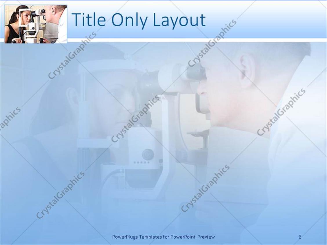 PowerPoint Template: ophthalmology theme with doctor checking on woman ...