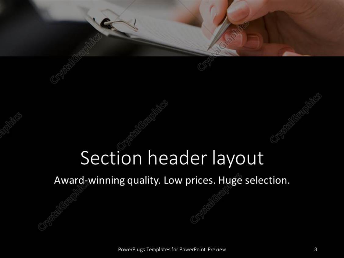 PowerPoint Template: a person noting something on the paper (31918)