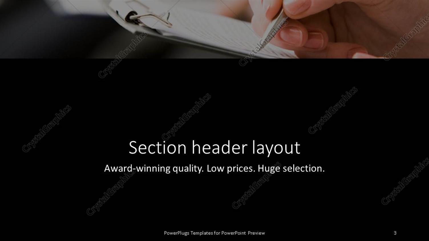 PowerPoint Template: a person noting something on the paper (31918)
