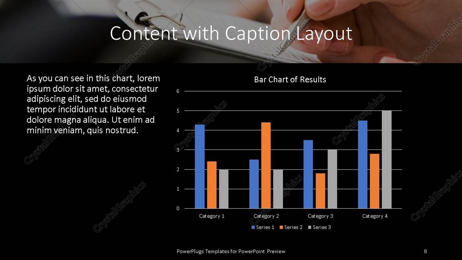 PowerPoint Template: a person noting something on the paper (31918)