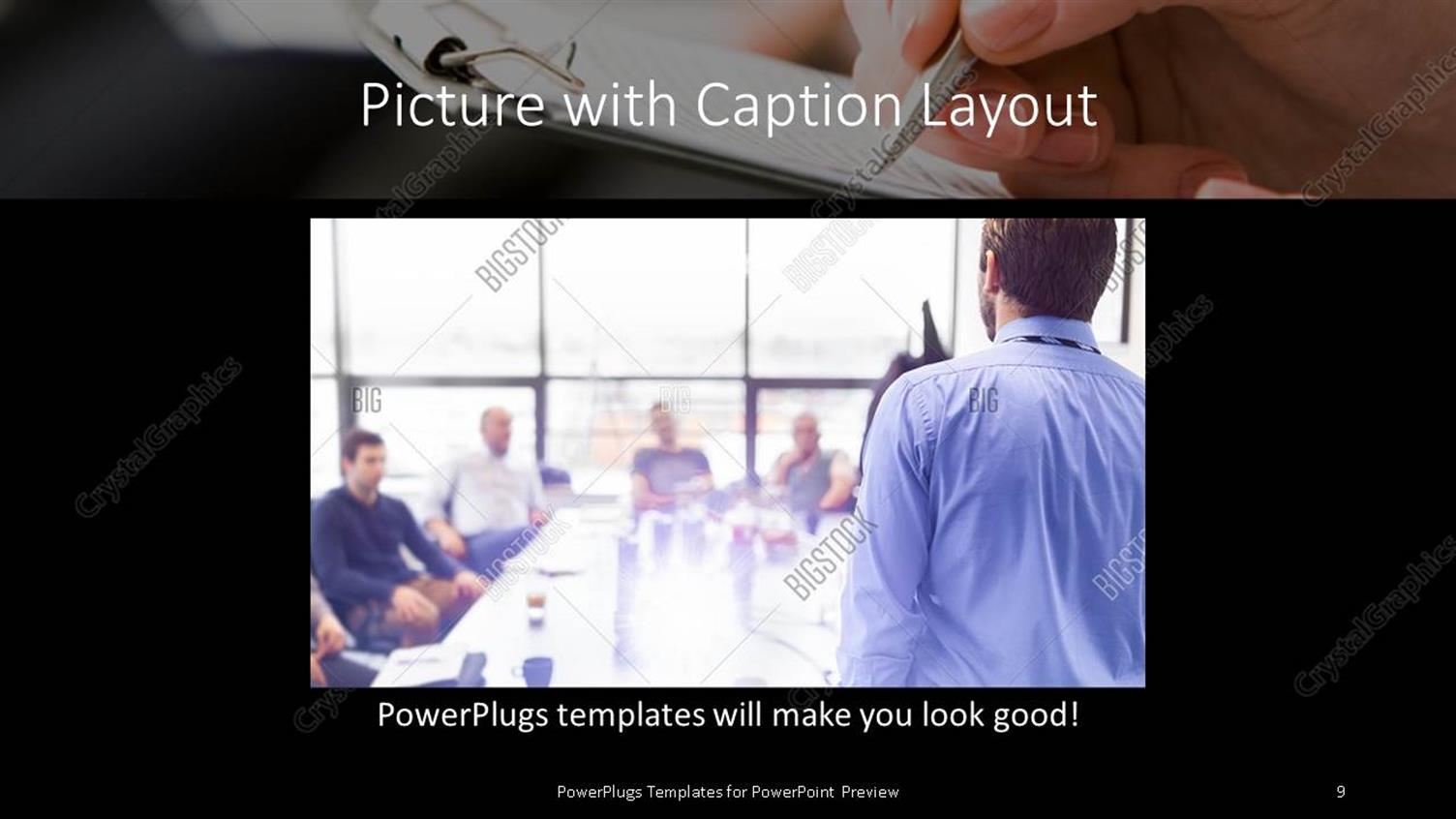 PowerPoint Template: a person noting something on the paper (31918)