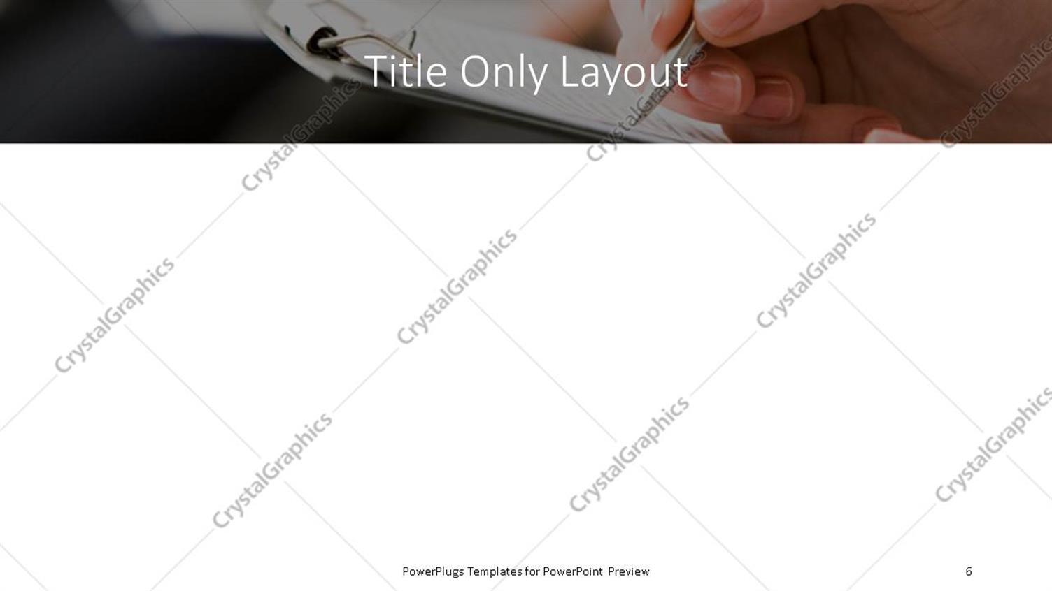 PowerPoint Template: a person noting something on the paper (31918)