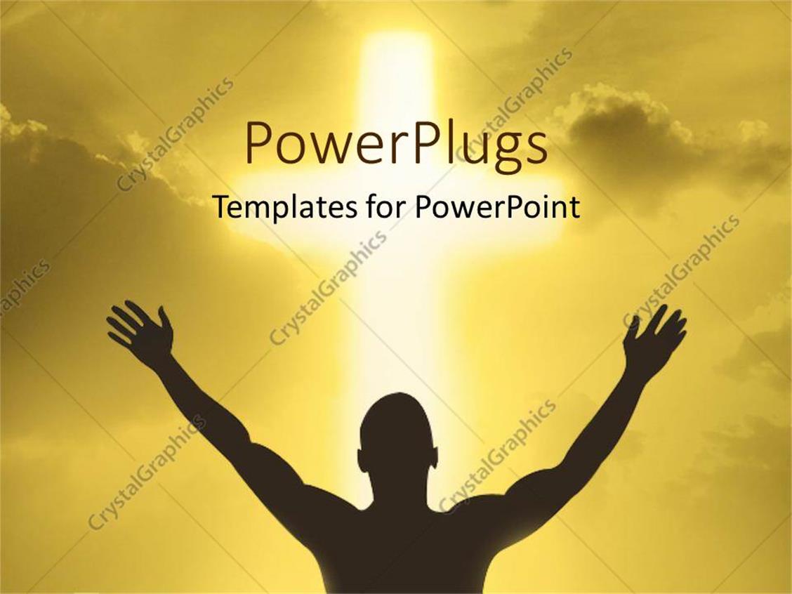 PowerPoint Template: a person showing devotion to God (25030)