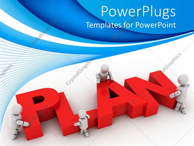 PowerPoint Template: plan ahead graphics strategy for business on a ...