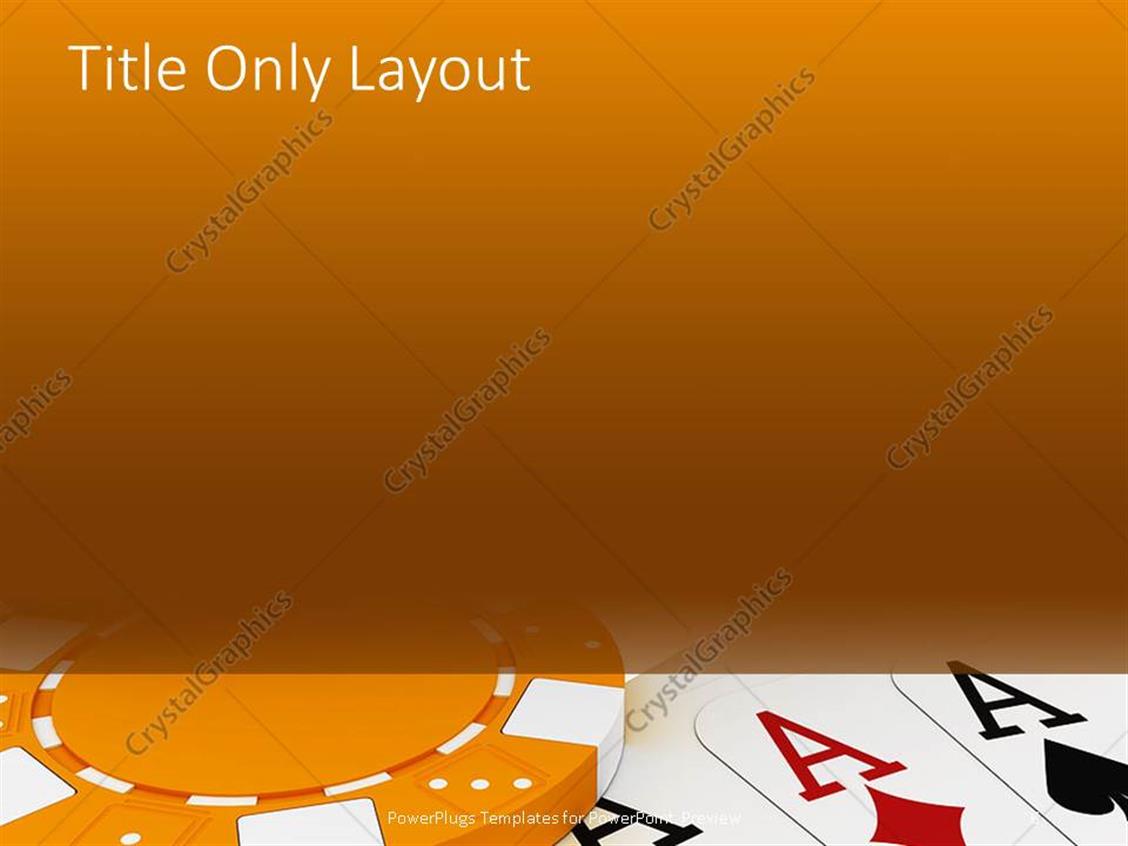 PowerPoint Template: A poker game with the combination of As (23654)