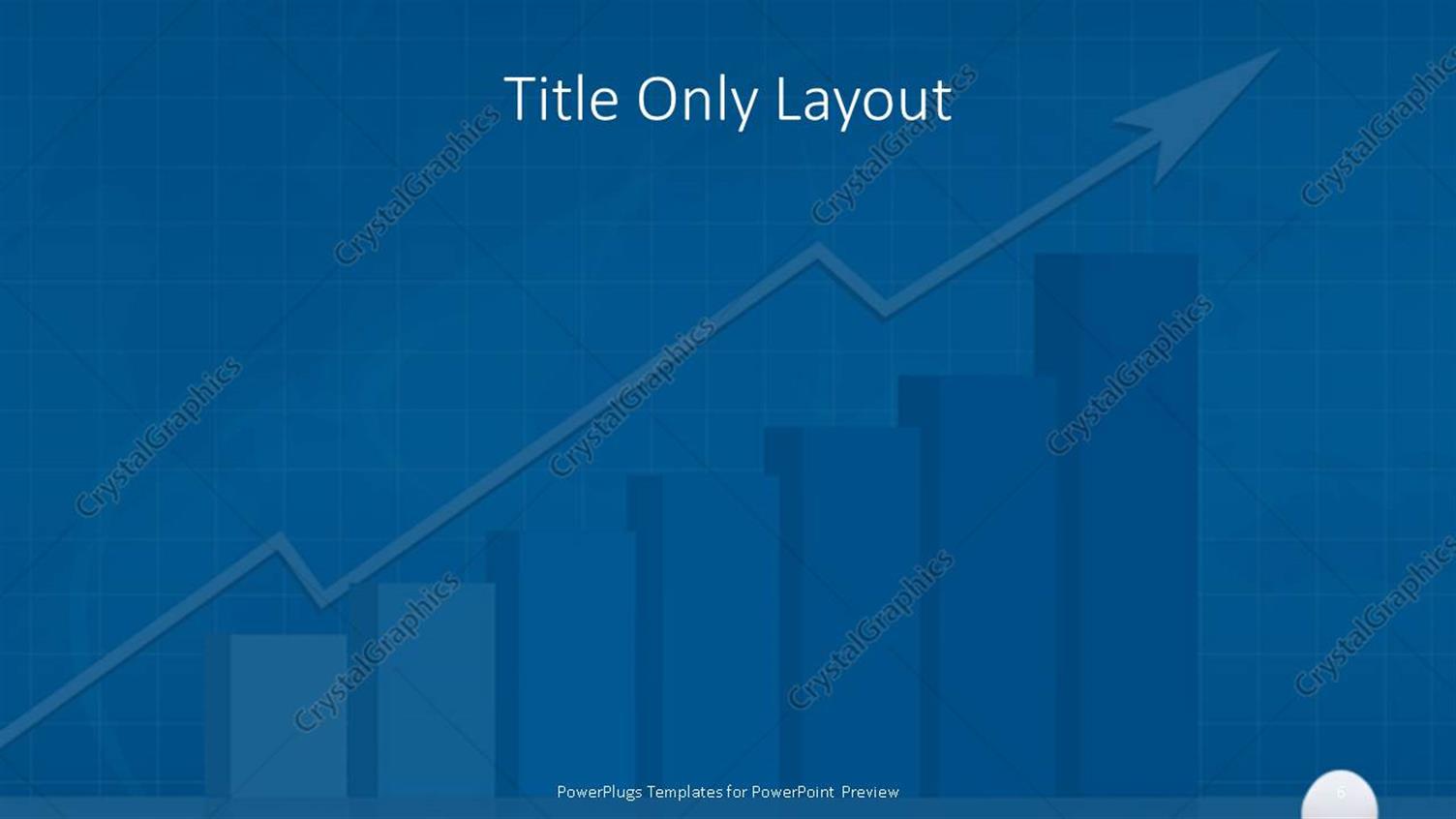 PowerPoint Template: A representation of a growth graph with bluish ...