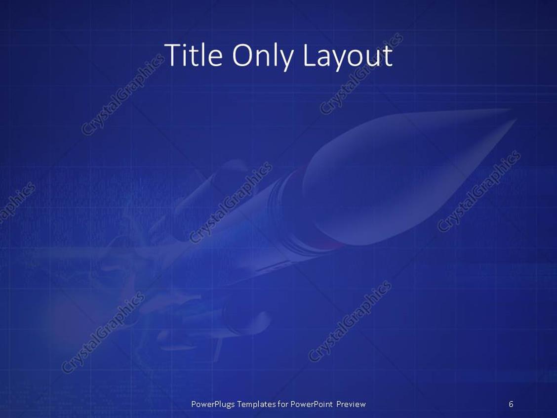 PowerPoint Template: a space rocket with bluish background (25412)