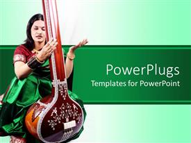 PowerPoint Template: the depiction of an Indian singer playing an ...