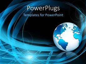 PowerPoint Template: a globe with a number of spirals in the background ...