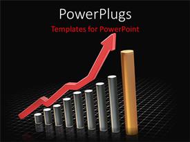 PowerPoint Template: growing profit increasing graphs bar charts ...