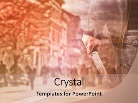 PowerPoint Template: serial killer concept man (yfgcggdc)