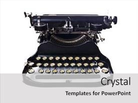 1940s Vintage Typewriter Isolated On White PPT template 11 ...