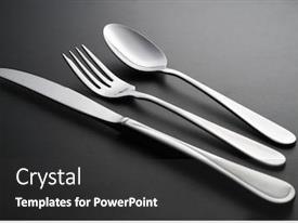 Abstract Image Of Knife Spoon PPT template 46 | CrystalGraphics