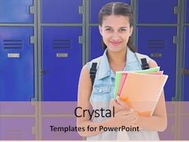 Academic Frame Digital Composite Of Female Student PPT template 63 ...
