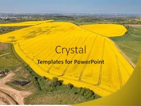 Aerial Landscape Of The Yellow PPT template 17 | CrystalGraphics