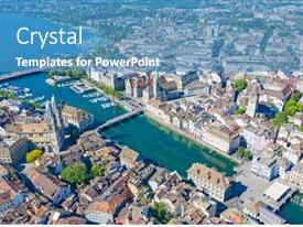 Aerial View Of Limmat River PPT template 37 | CrystalGraphics