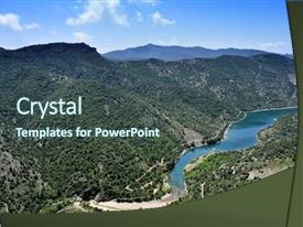 Aerial View Of Siurana River PPT template 35 | CrystalGraphics