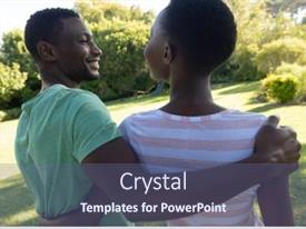 African American Couple Embracing PPT template 0 | CrystalGraphics