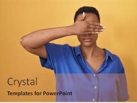 African American Woman Standing Over PPT template 41 | CrystalGraphics