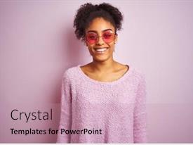 African American Woman Wearing Winter PPT template 93 | CrystalGraphics