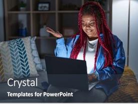 African American Woman With Braided PPT template 57 | CrystalGraphics