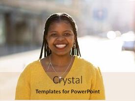 Afro American Woman PPT template 87 | CrystalGraphics