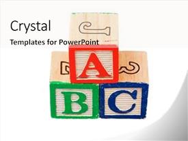 Alphabet Learning Blocks Isolated Over PPT template 16 | CrystalGraphics
