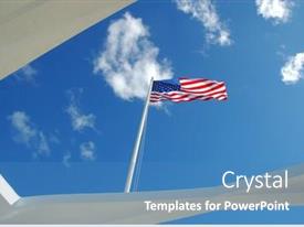American Flag Flying Over PPT template 22 | CrystalGraphics
