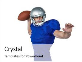 American Football Player Throwing PPT template 98 | CrystalGraphics