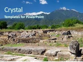 Hellenistic Ancient Ruins In Dion Greece PPT template 47 | CrystalGraphics