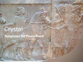Babylon Ancient Sumerian Stone Carving PPT template 83 | CrystalGraphics
