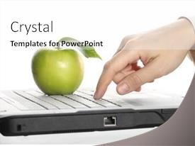 Apple Keyboard Hand PPT template 5 | CrystalGraphics