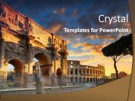 Arch Of Constantine The Great PPT template 69 | CrystalGraphics