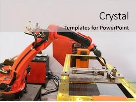 Fire Robot Arm For Metal PPT template 78 | CrystalGraphics
