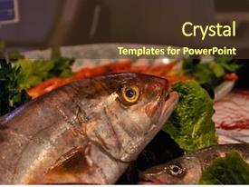 Array Of Fresh Fish Sits PPT template 76 | CrystalGraphics